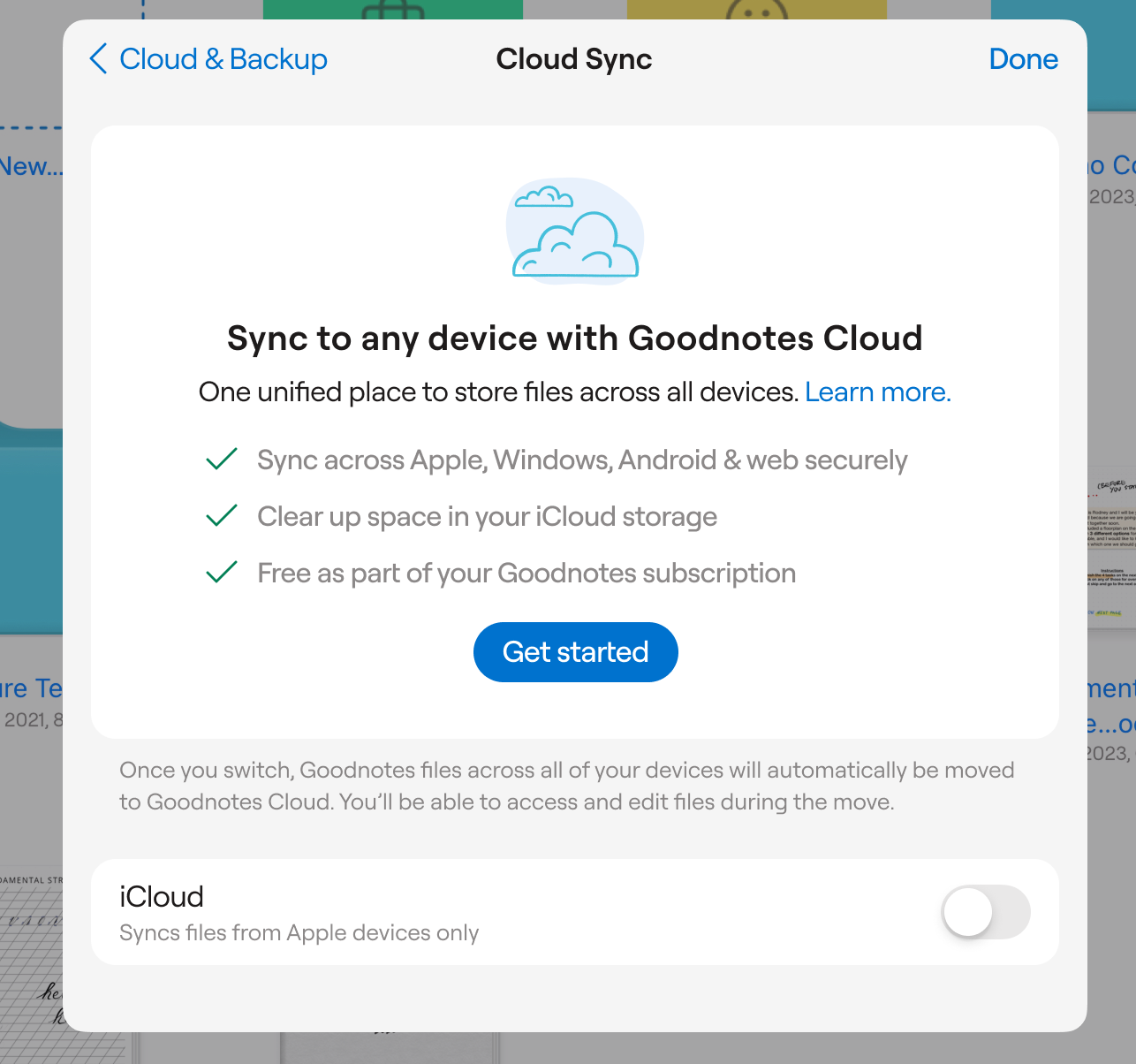Sync your Goodnotes library across all platforms with Goodnotes Cloud ...