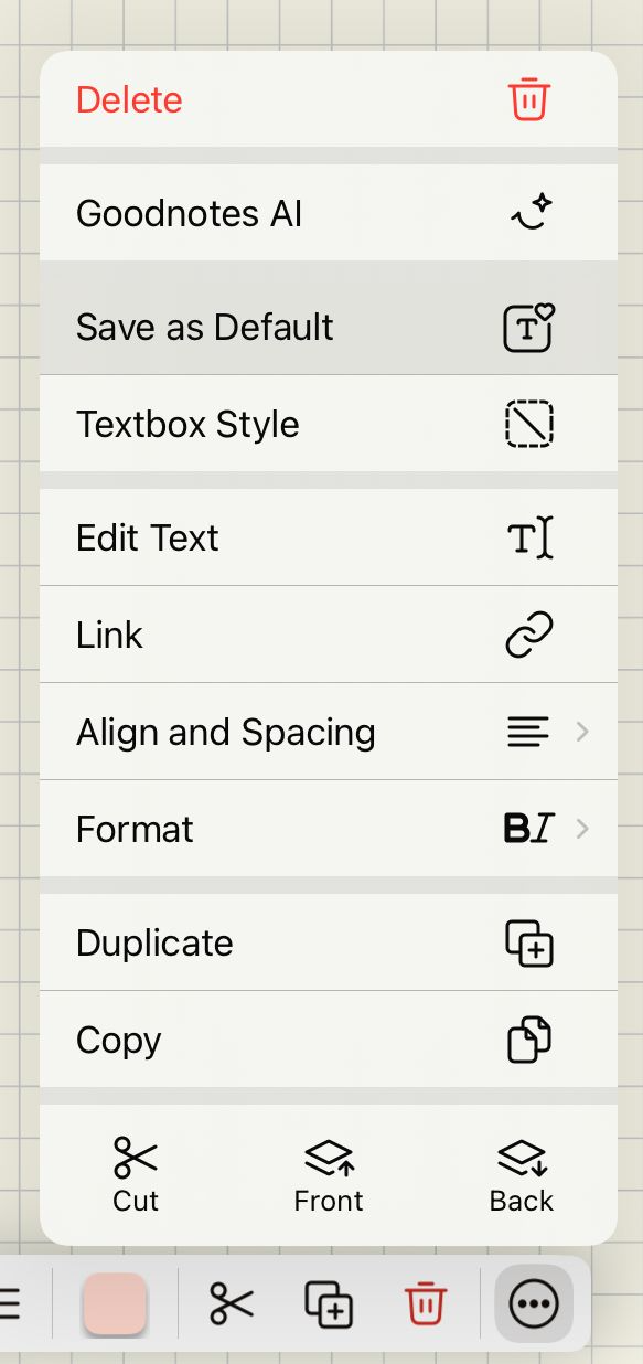 Type Movable text and Full page with the Text Tool – Goodnotes Support