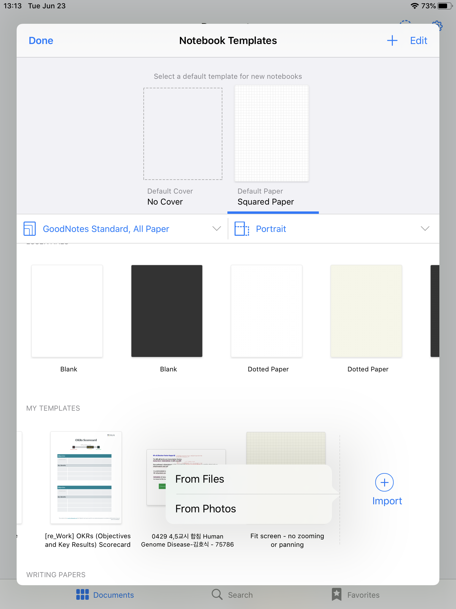 Add Custom Templates To The Template Library GoodNotes Support